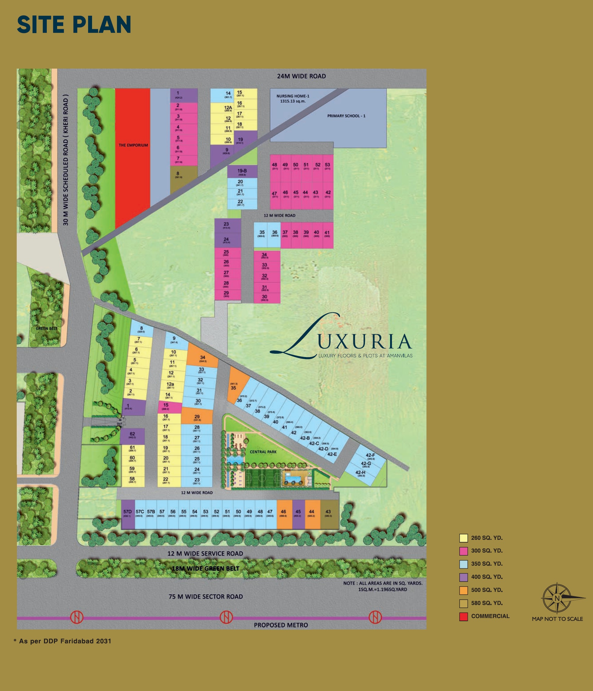 Layout Plan Of Puri Luxuria Flats In Sector 89 Neherpar Faridabad